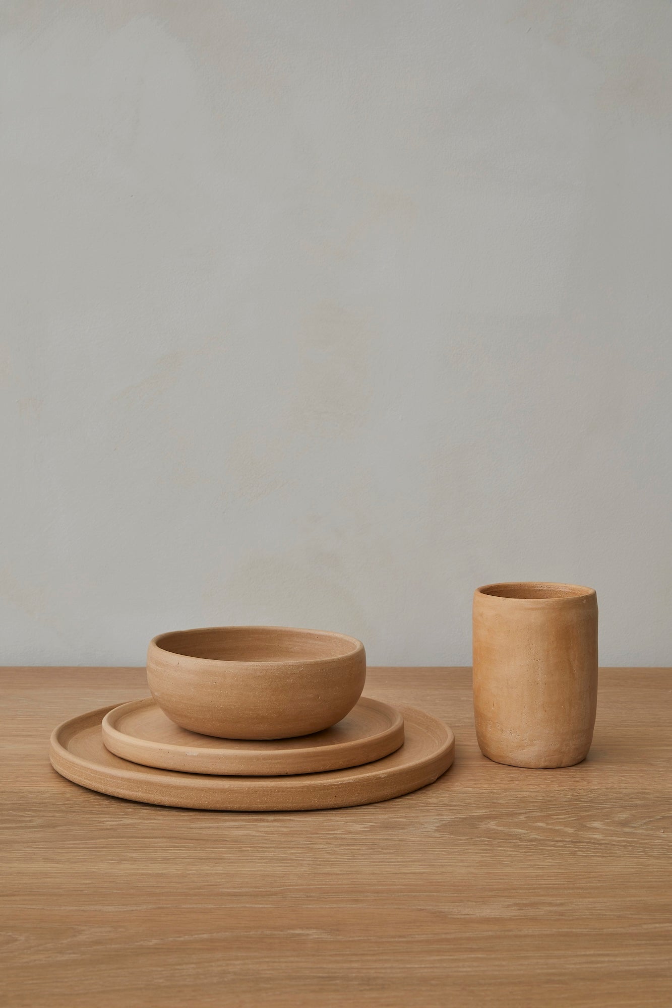 Oaxacan Handmade Ceramic Dinner Set - Natural - Saffron + Poe